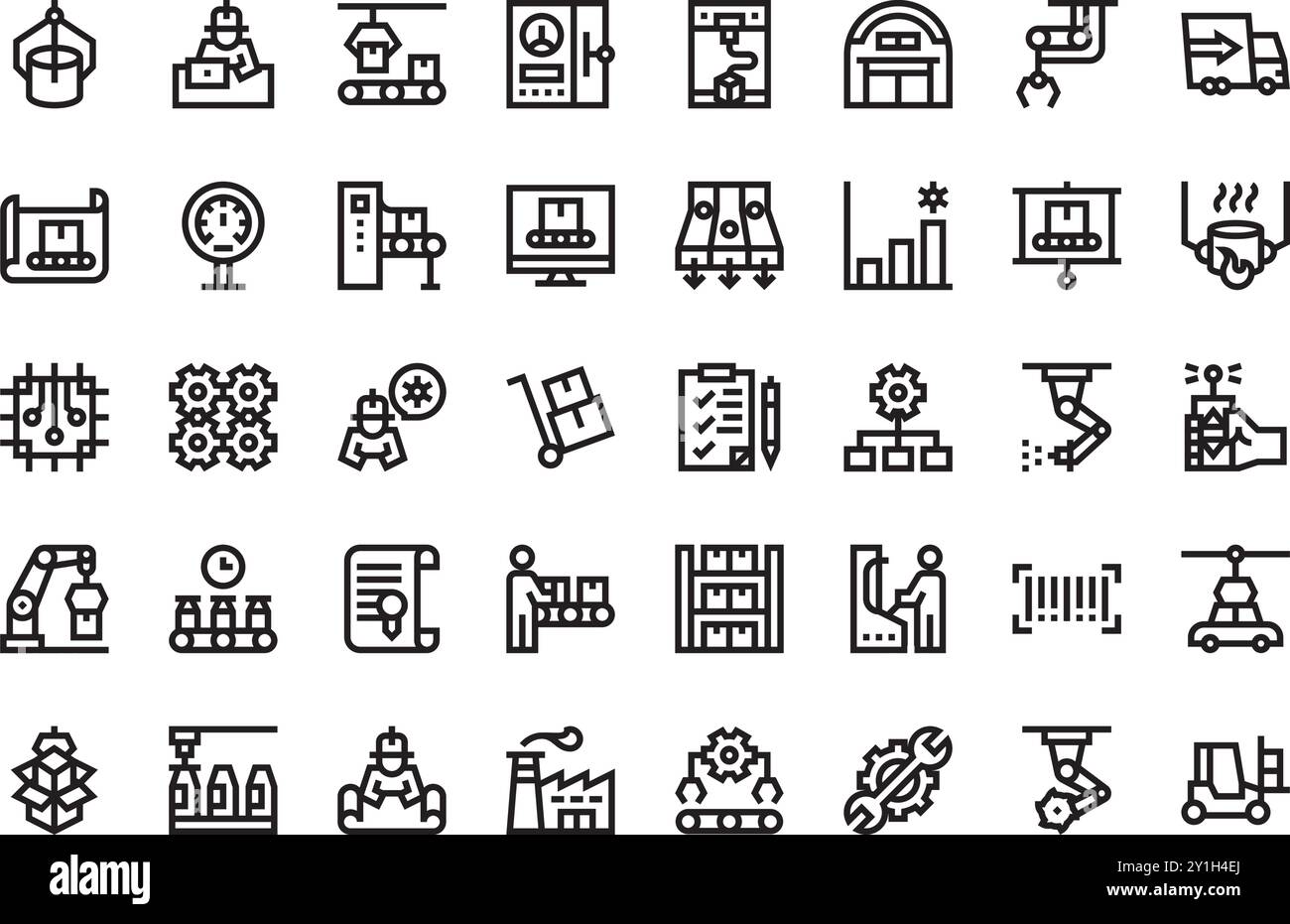 Mass production icons High-Quality Vector Icons Collection with ...