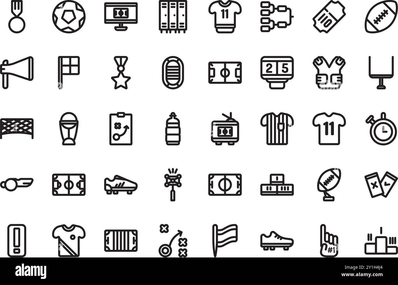 Football icons High-Quality Vector Icons Collection with Editable ...