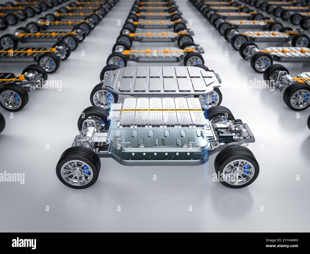 3d rendering exploded view of electric vehicle battery or pack of ...