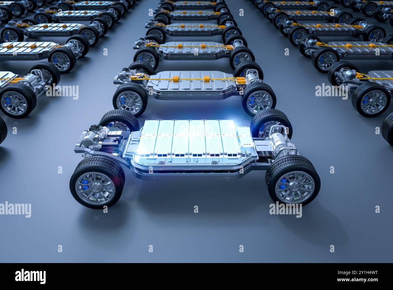 3d rendering exploded view of electric vehicle battery or pack of ...