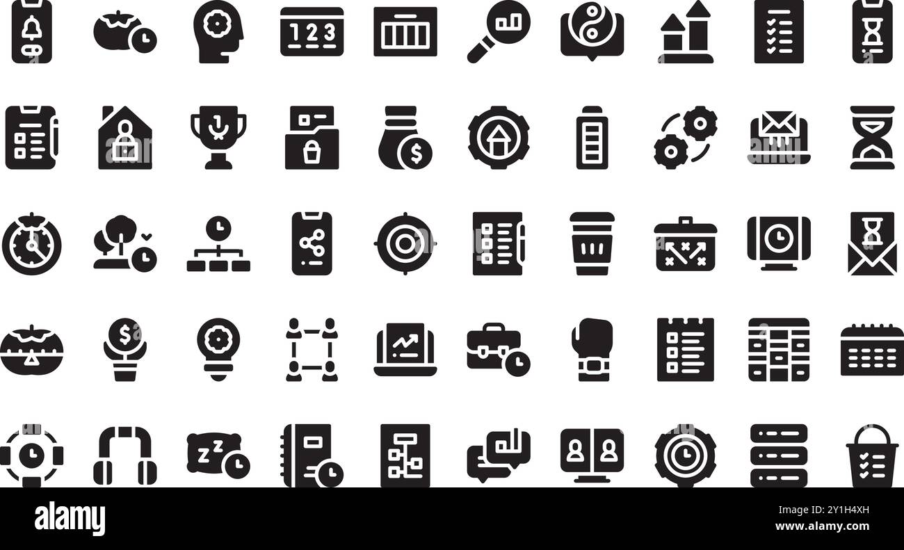 Productivity icons High-Quality Vector Icons Collection with Editable ...