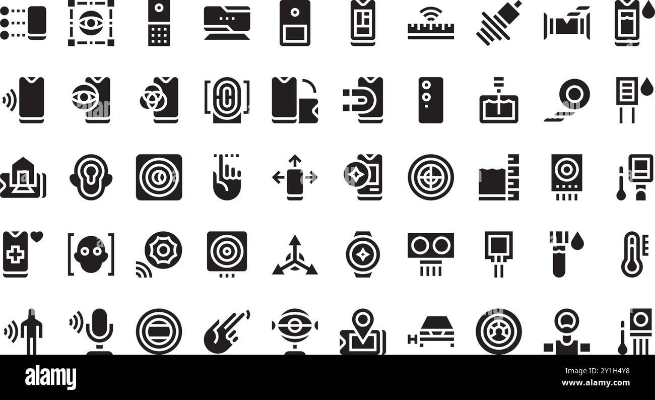 Sensorization of things icons High-Quality Vector Icons Collection with ...