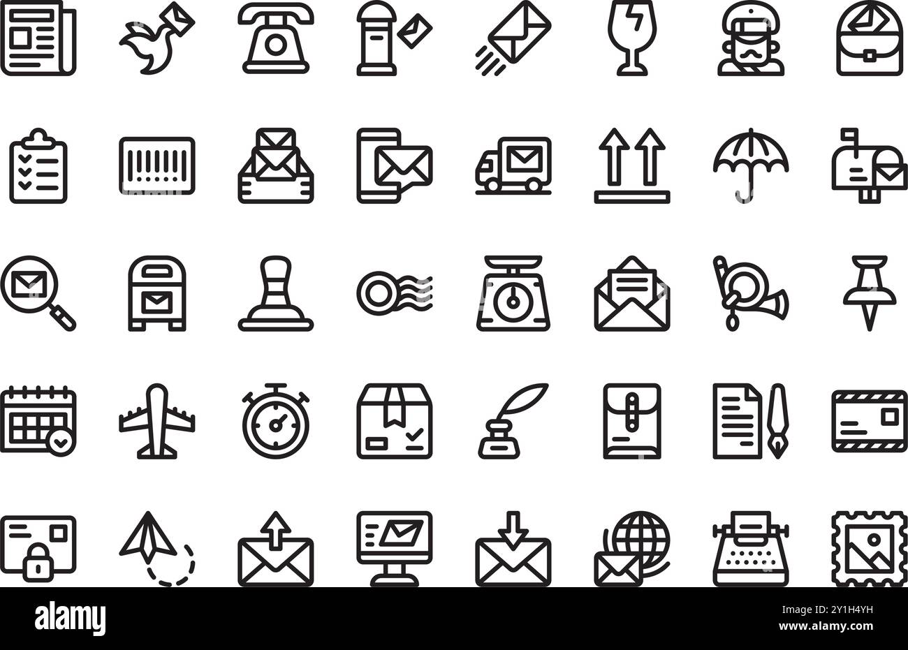 Post office icons High-Quality Vector Icons Collection with Editable ...