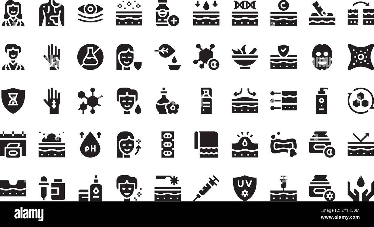 Skin regeneration icons High-Quality Vector Icons Collection with ...