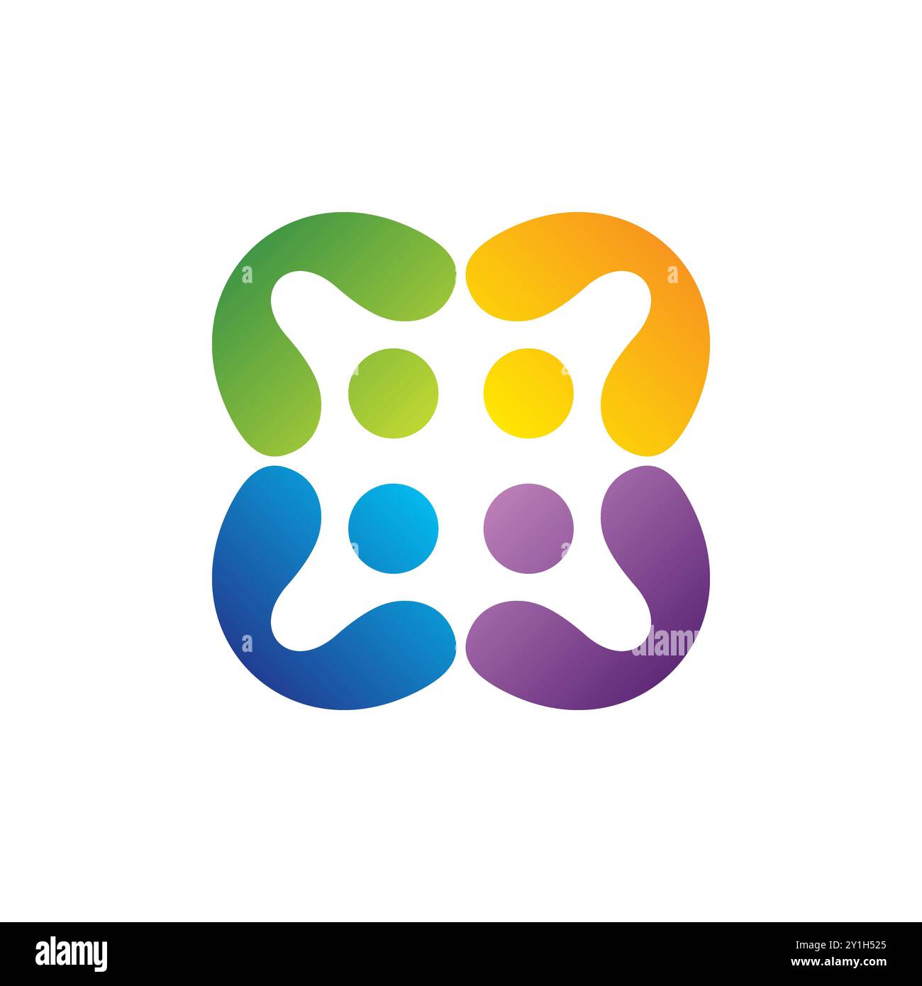 connecting people teamwork logo education group symbol icon vector ...