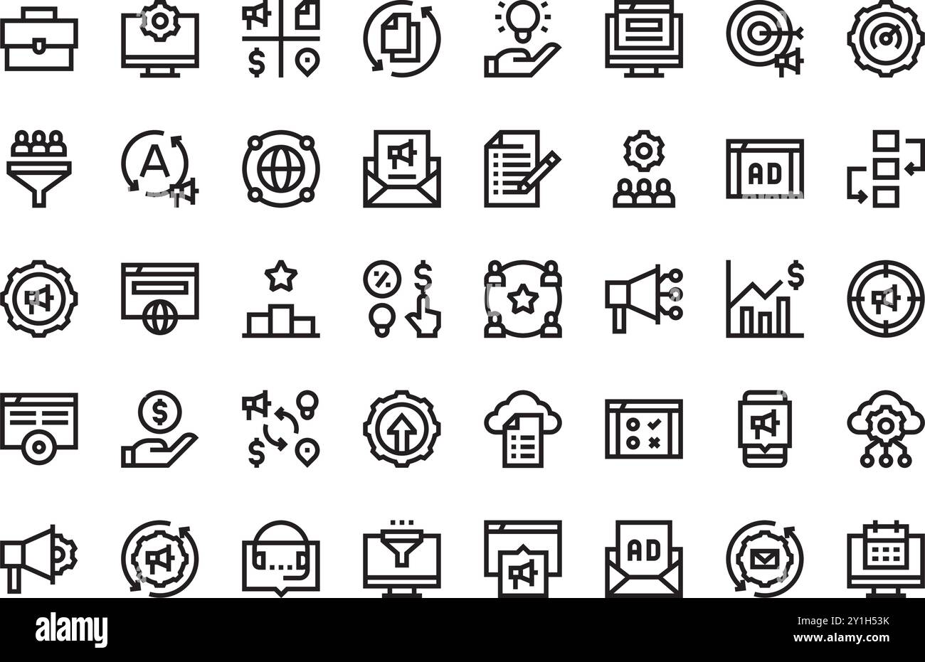 Marketing automation icons High-Quality Vector Icons Collection with ...