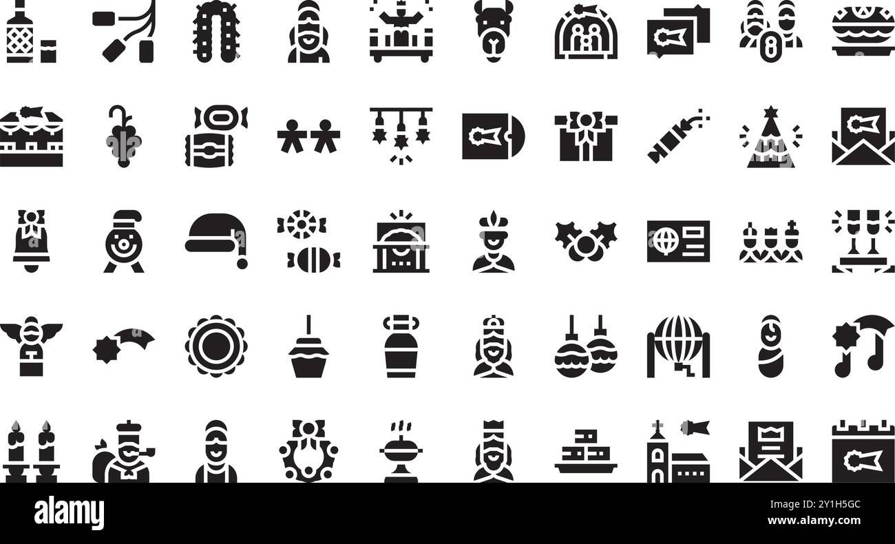 Christmas in spain icons High-Quality Vector Icons Collection with ...