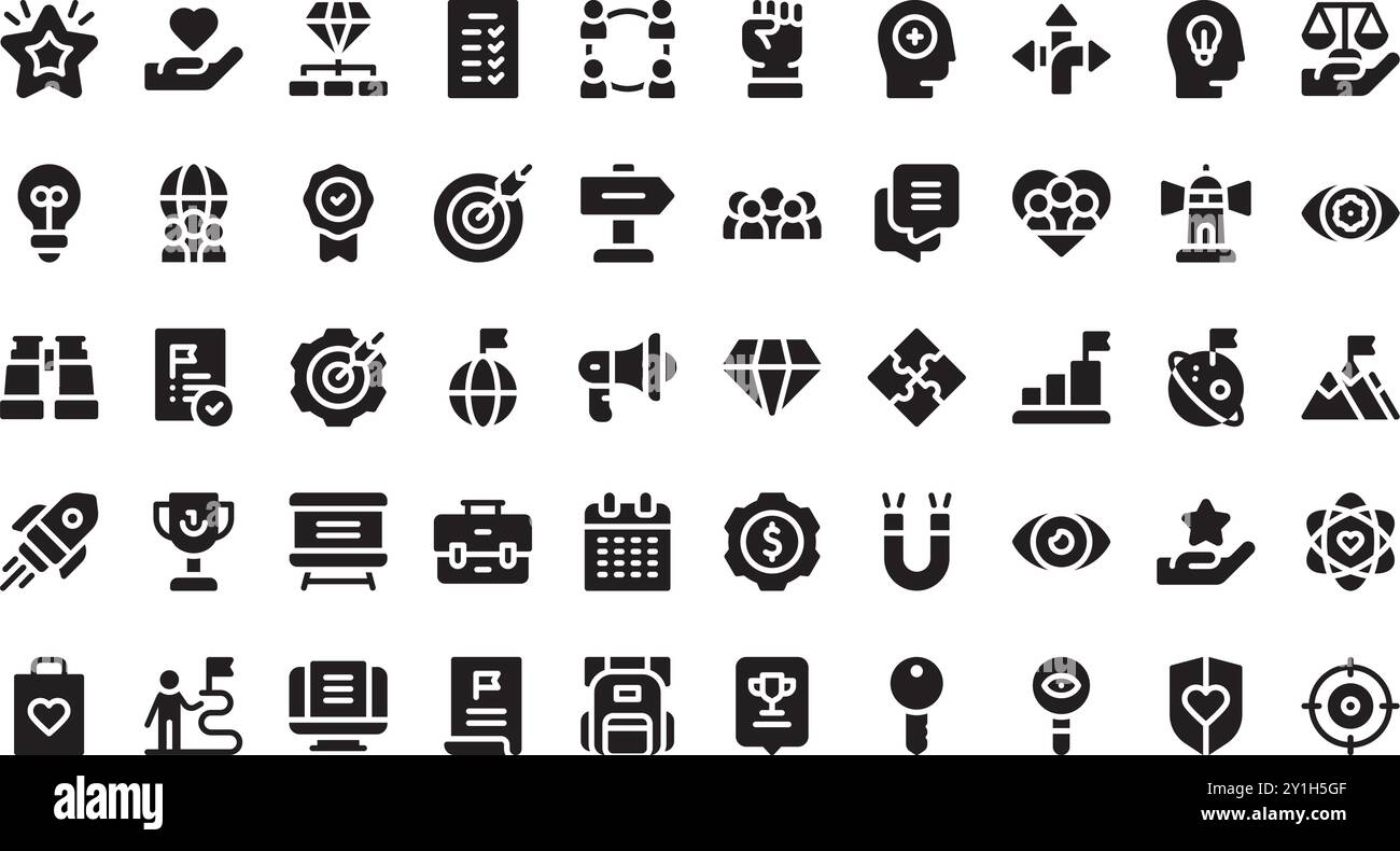 Business and mission icons High-Quality Vector Icons Collection with ...