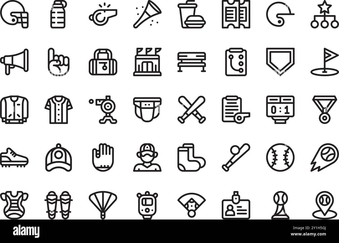 Baseball icons High-Quality Vector Icons Collection with Editable ...