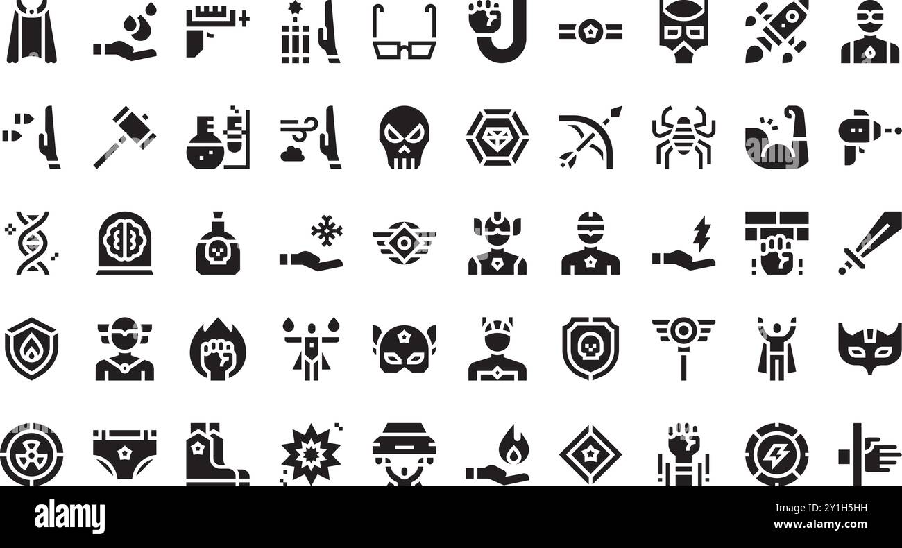 Superhero icons High-Quality Vector Icons Collection with Editable ...