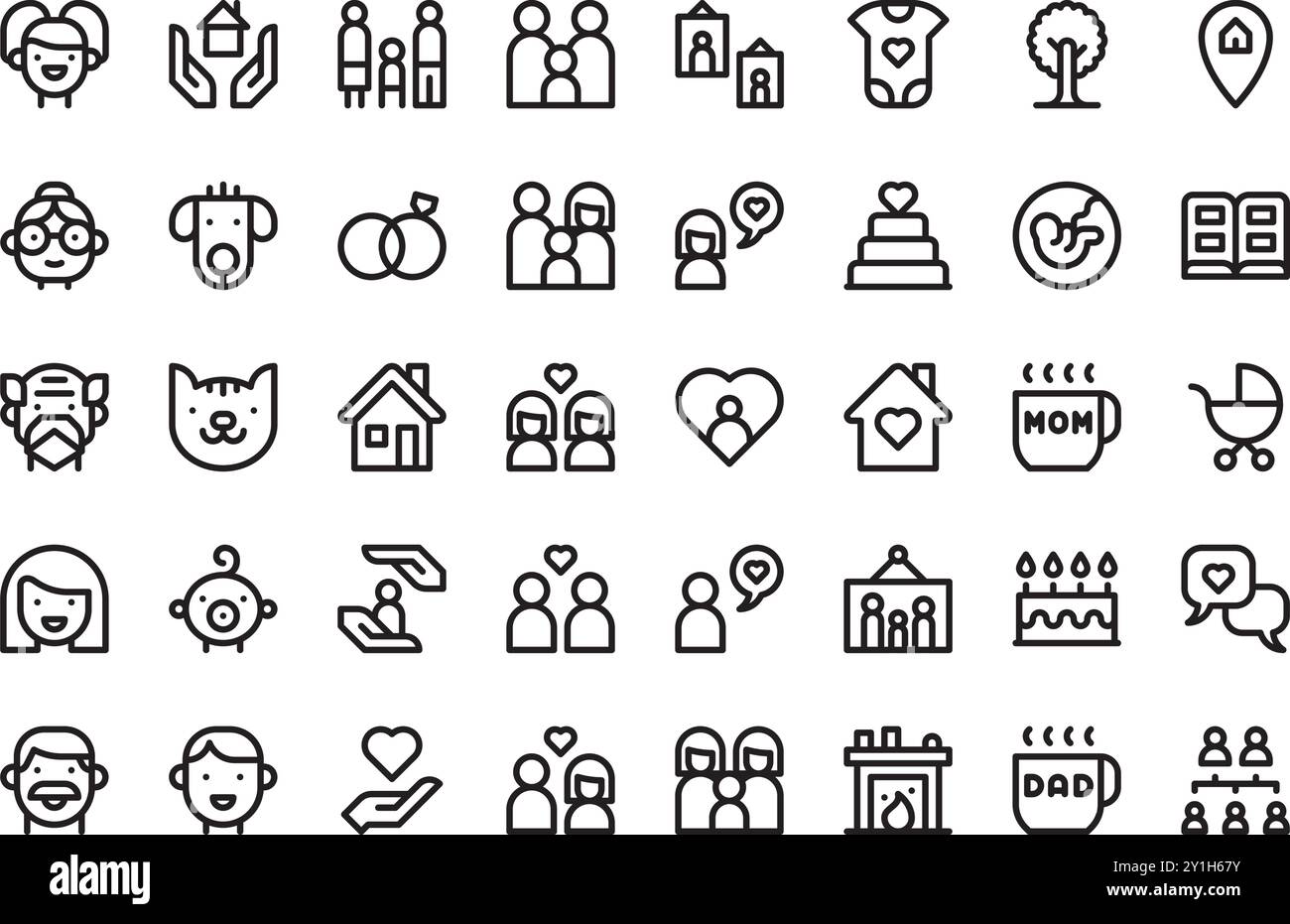 Family icons High-Quality Vector Icons Collection with Editable Stroke. Ideal for Professional ...