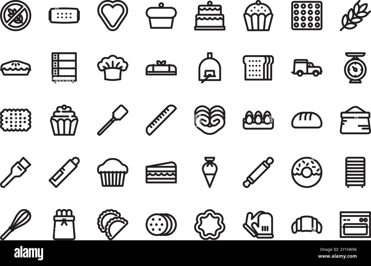 Bakery icons High-Quality Vector Icons Collection with Editable Stroke ...