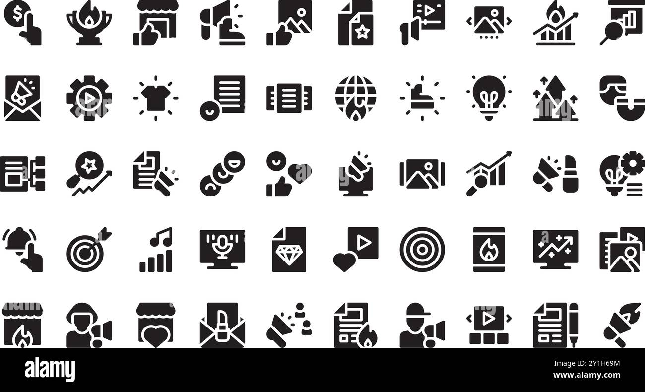 Social media marketing icons High-Quality Vector Icons Collection with ...