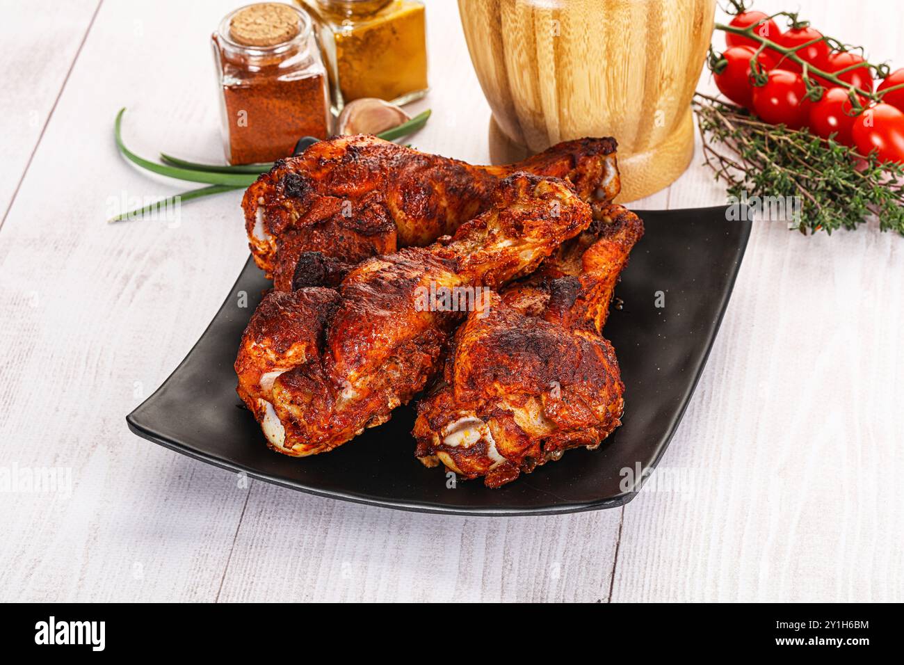 Indian tandoori barbecue turkey shoulder wing Stock Photo - Alamy