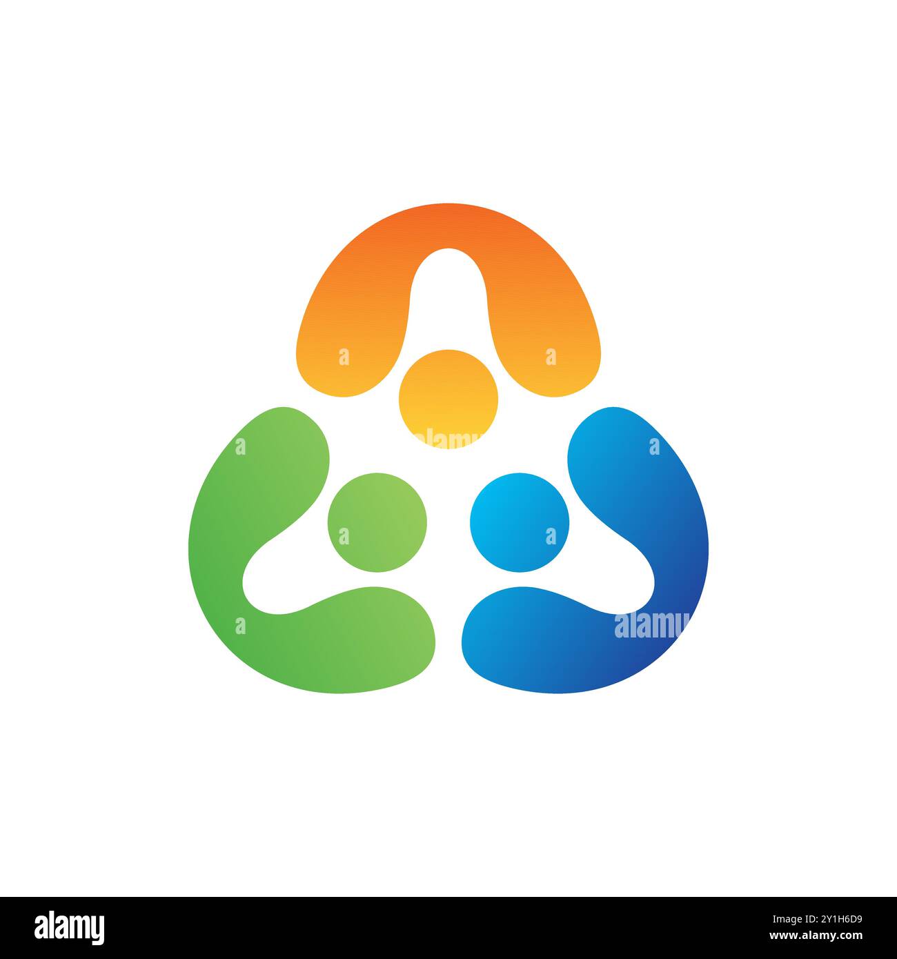 teamwork logo connection people united symbol icon vector design ...