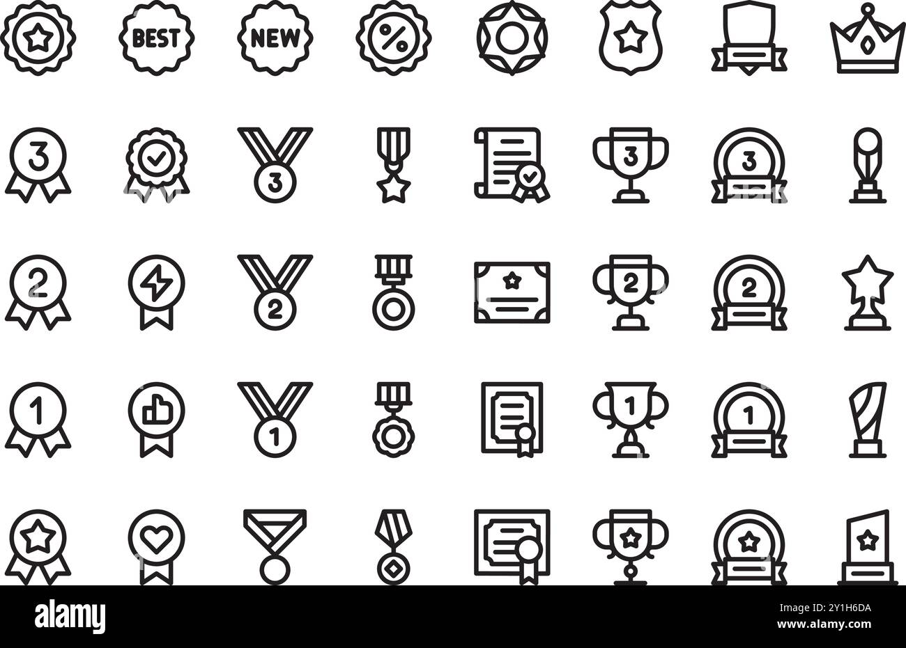 Reward badges icons High-Quality Vector Icons Collection with Editable ...