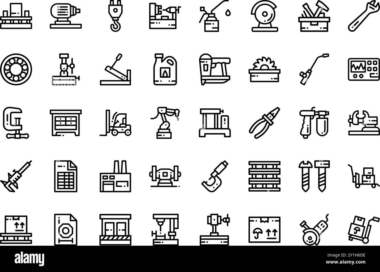 Manufacturing icons High-Quality Vector Icons Collection with Editable Stroke. Ideal for ...