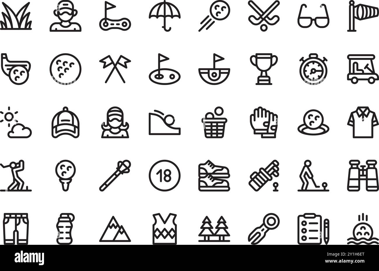 Golf icons icons High-Quality Vector Icons Collection with Editable ...