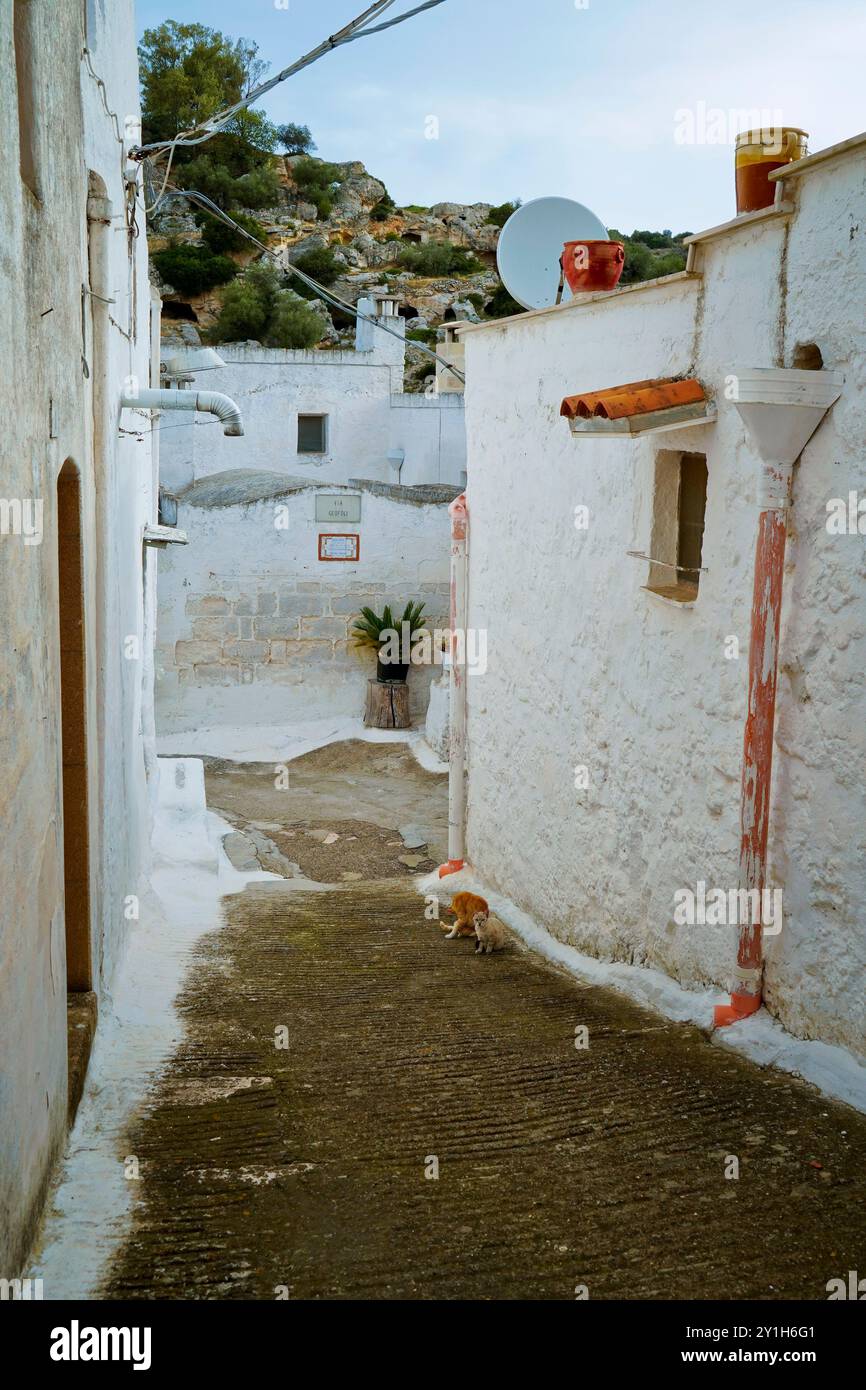 The ancient nucleus of Ginosa characterized by the ravine with ancient ...