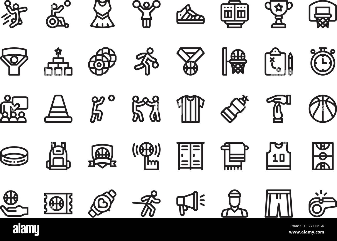 Basketball icons High-Quality Vector Icons Collection with Editable ...