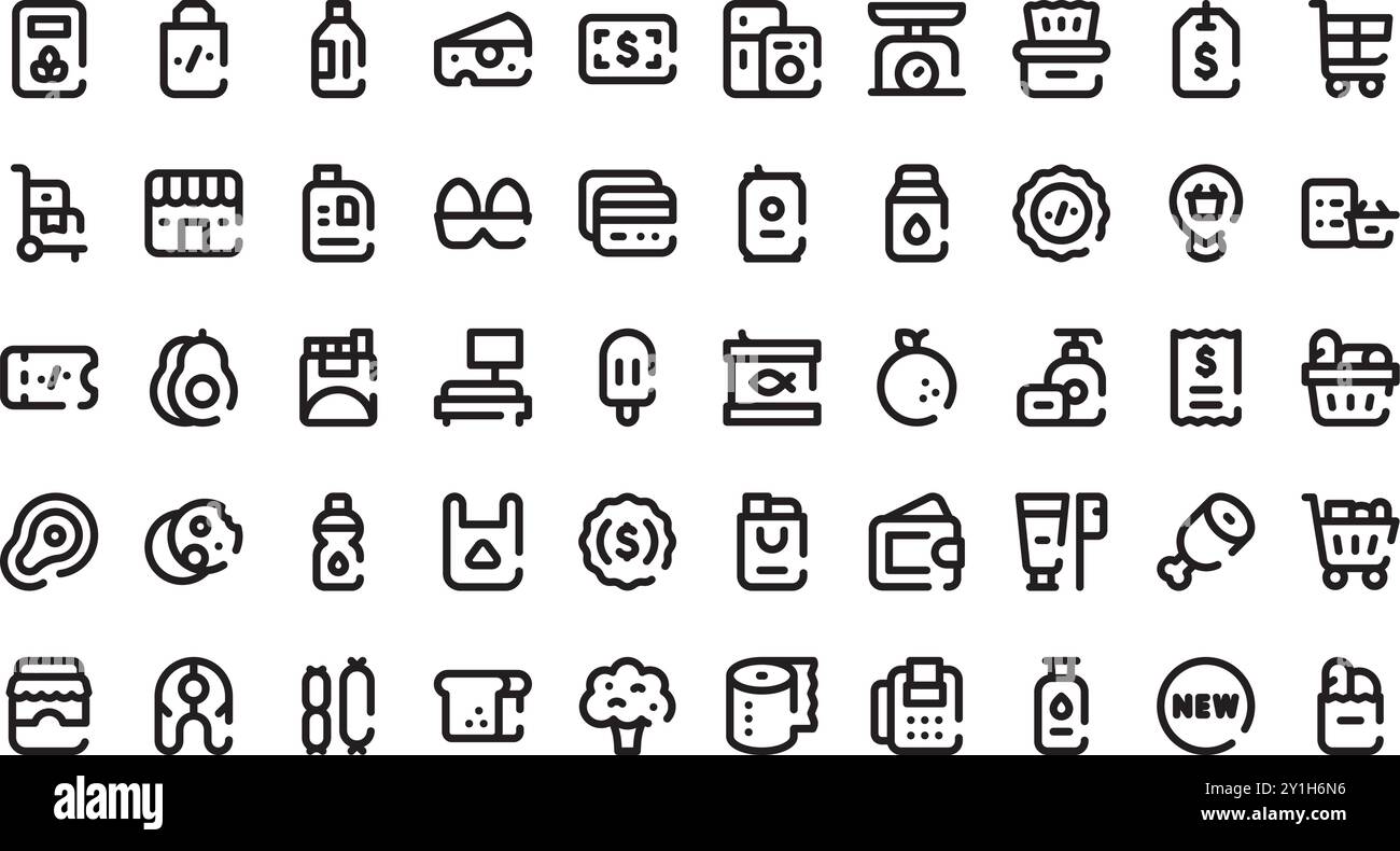 Grocery icons High-Quality Vector Icons Collection with Editable Stroke ...