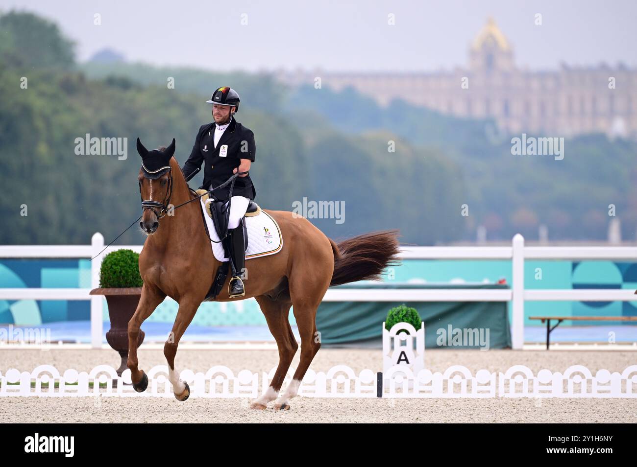 Paris, France. 07th Sep, 2024. Belgian Kevin Van Ham and his horse Eros ...