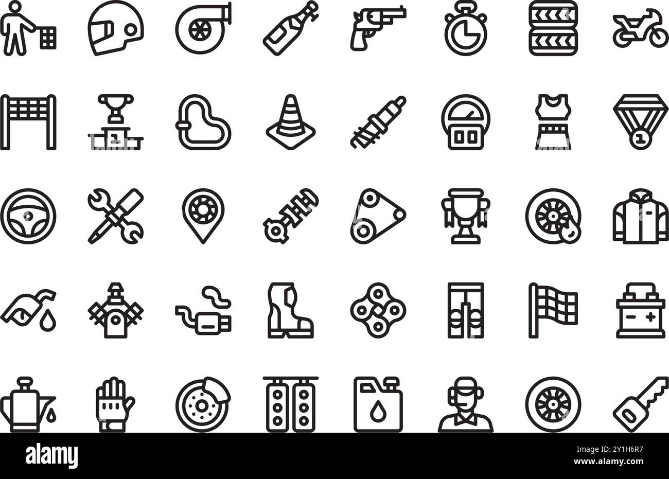 Motor races icons High-Quality Vector Icons Collection with Editable ...
