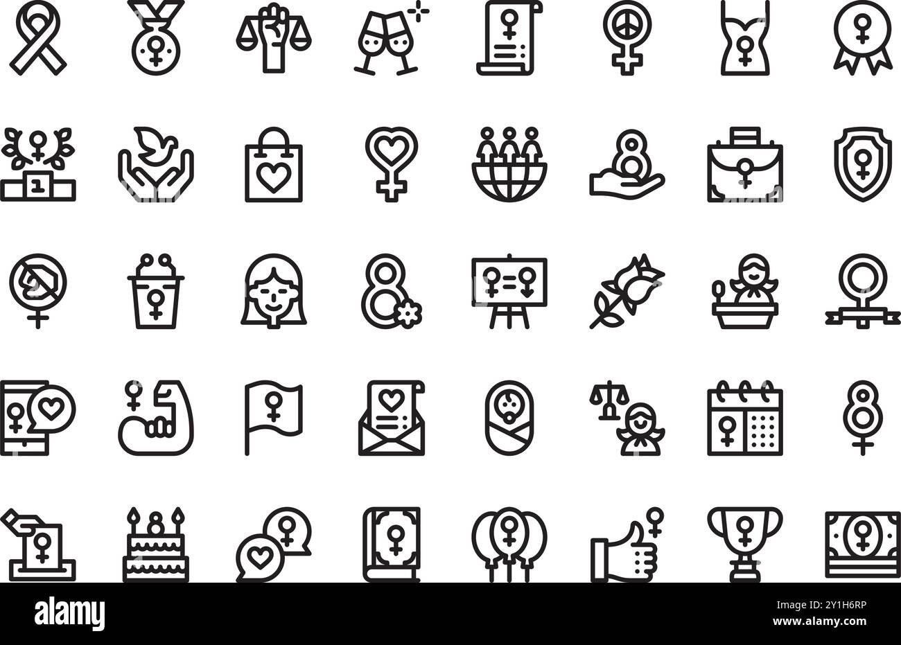 Womens day icons High-Quality Vector Icons Collection with Editable ...