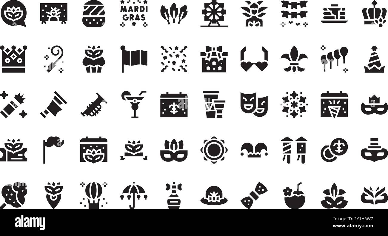 Mardi gras icons High-Quality Vector Icons Collection with Editable ...
