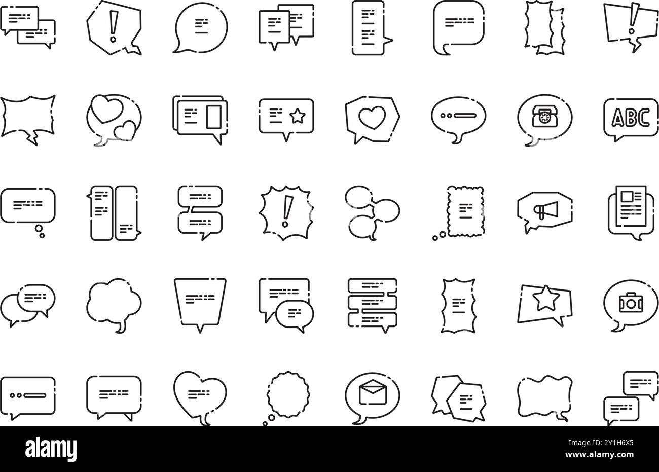 Speech bubbles icons High-Quality Vector Icons Collection with Editable Stroke. Ideal for ...