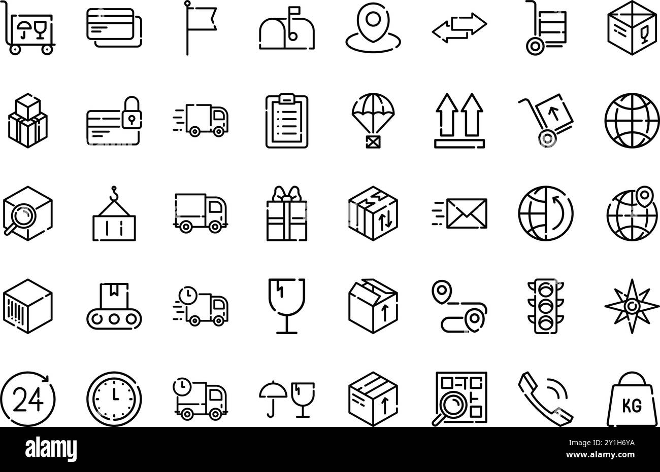 Shipping delivery icons High-Quality Vector Icons Collection with ...