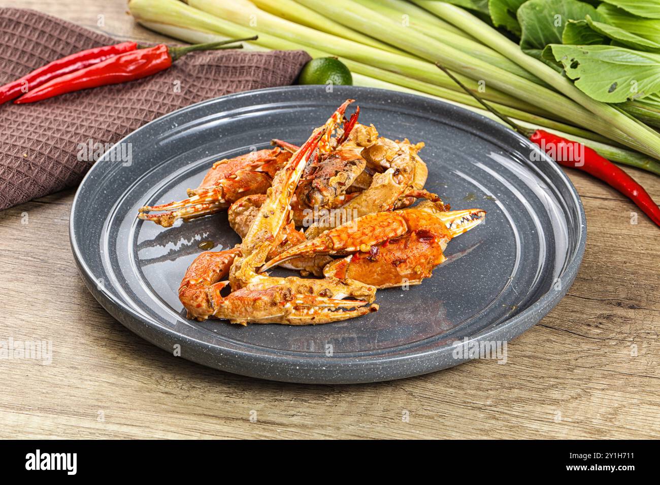 Delicous steamed Spider crab Claws snack Stock Photo - Alamy