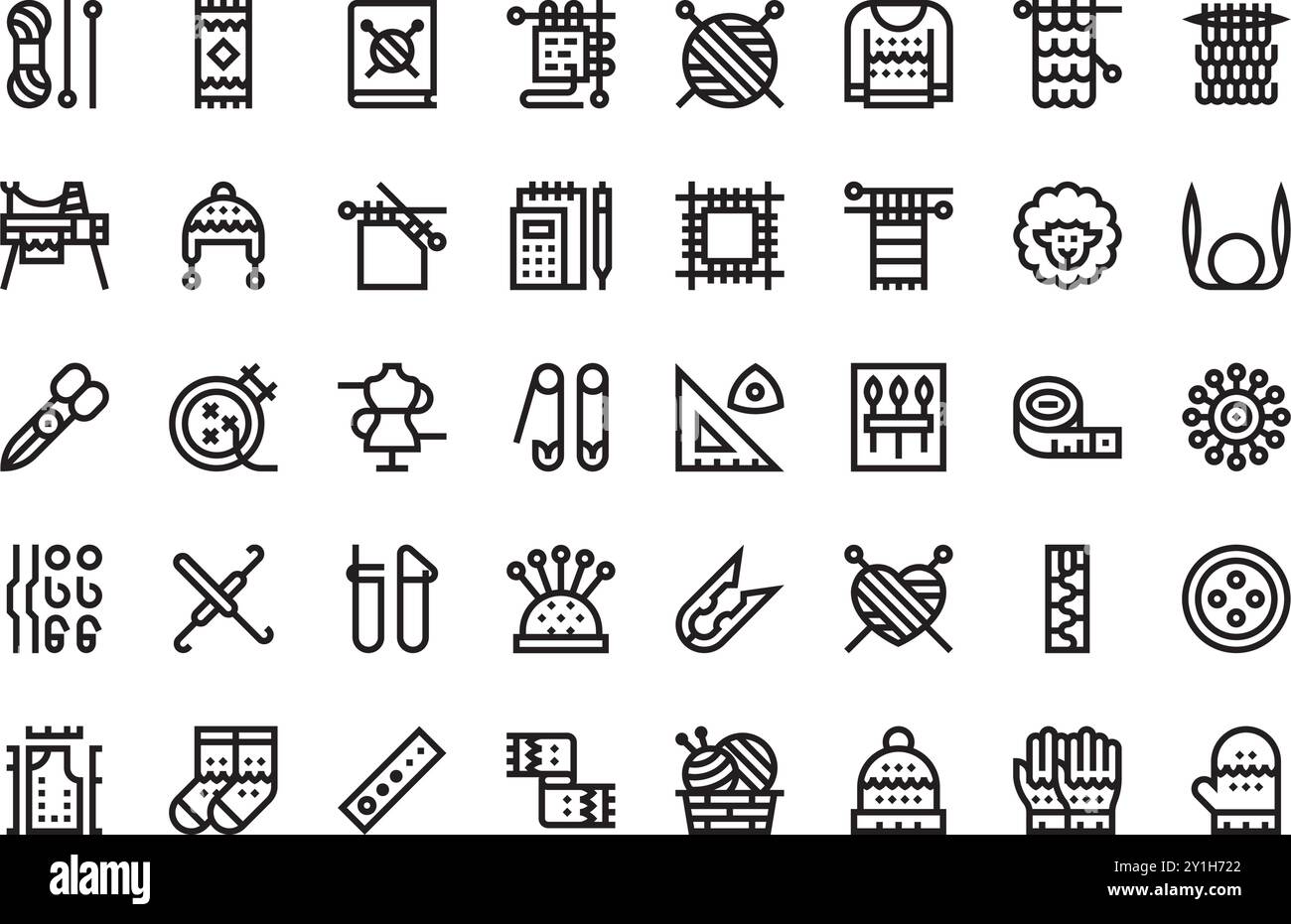 Knitting icons High-Quality Vector Icons Collection with Editable ...