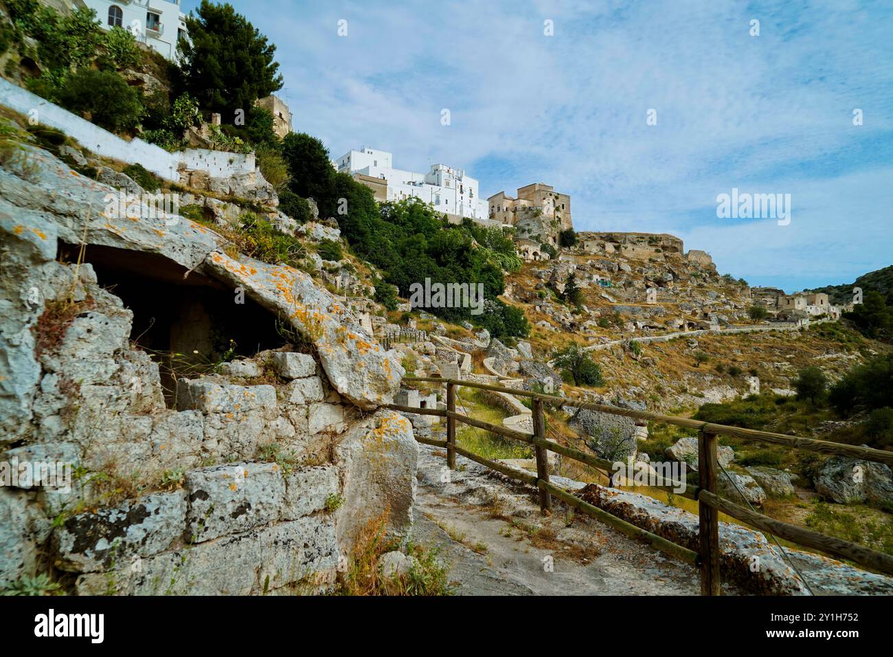 The ancient nucleus of Ginosa characterized by the ravine with ancient ...