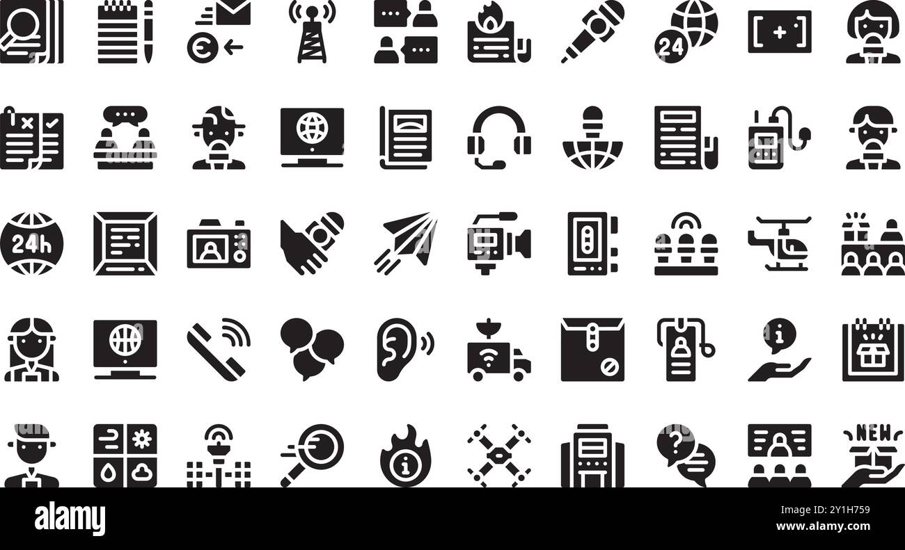 Journalism icons High-Quality Vector Icons Collection with Editable Stroke. Ideal for ...