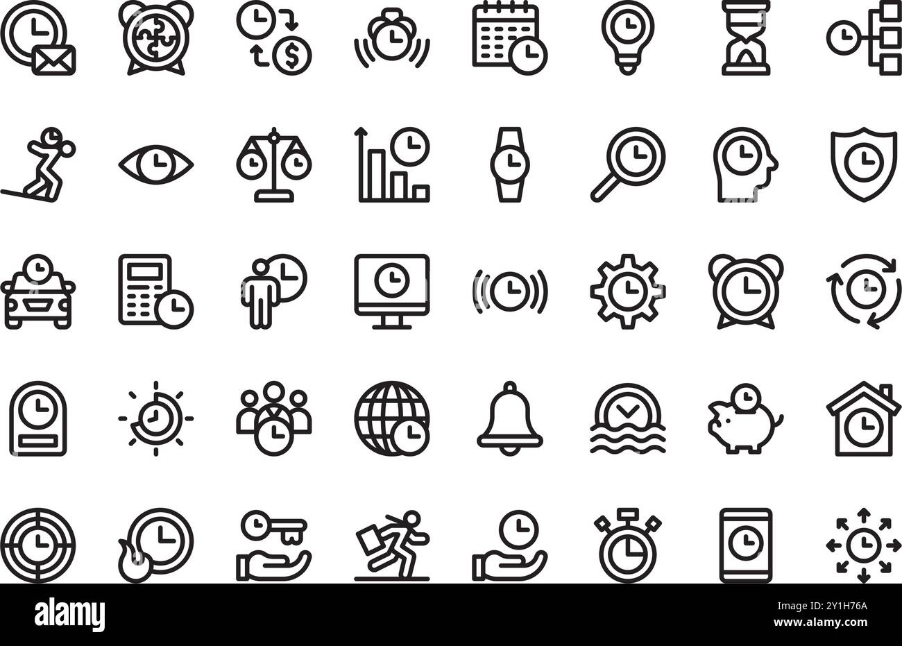 Time management icons icons High-Quality Vector Icons Collection with ...