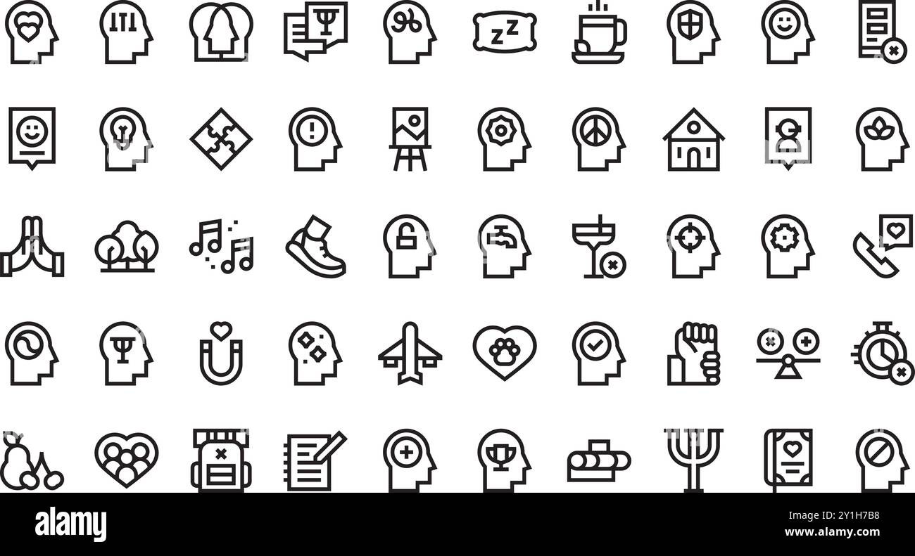 Mental health icons High-Quality Vector Icons Collection with Editable ...