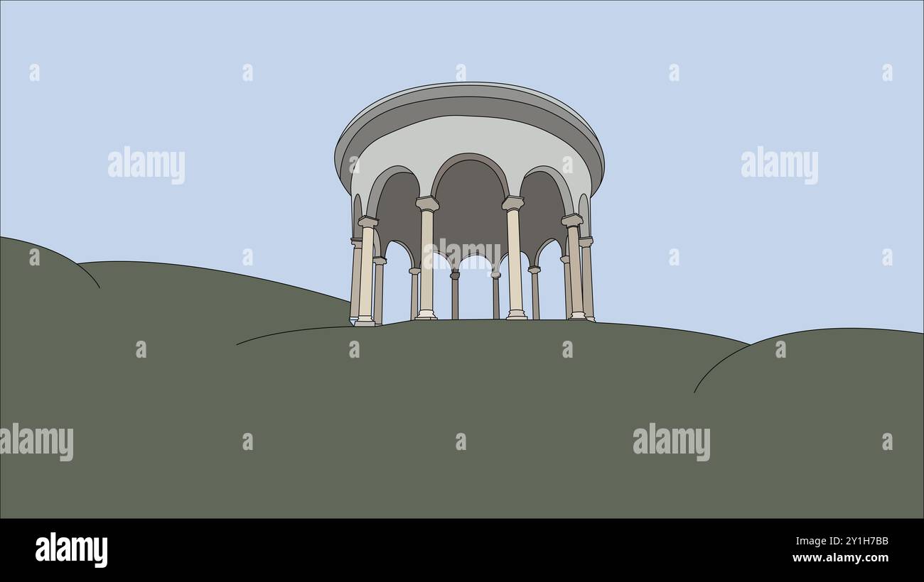 Dome of the music kiosk on the hills Stock Photo - Alamy