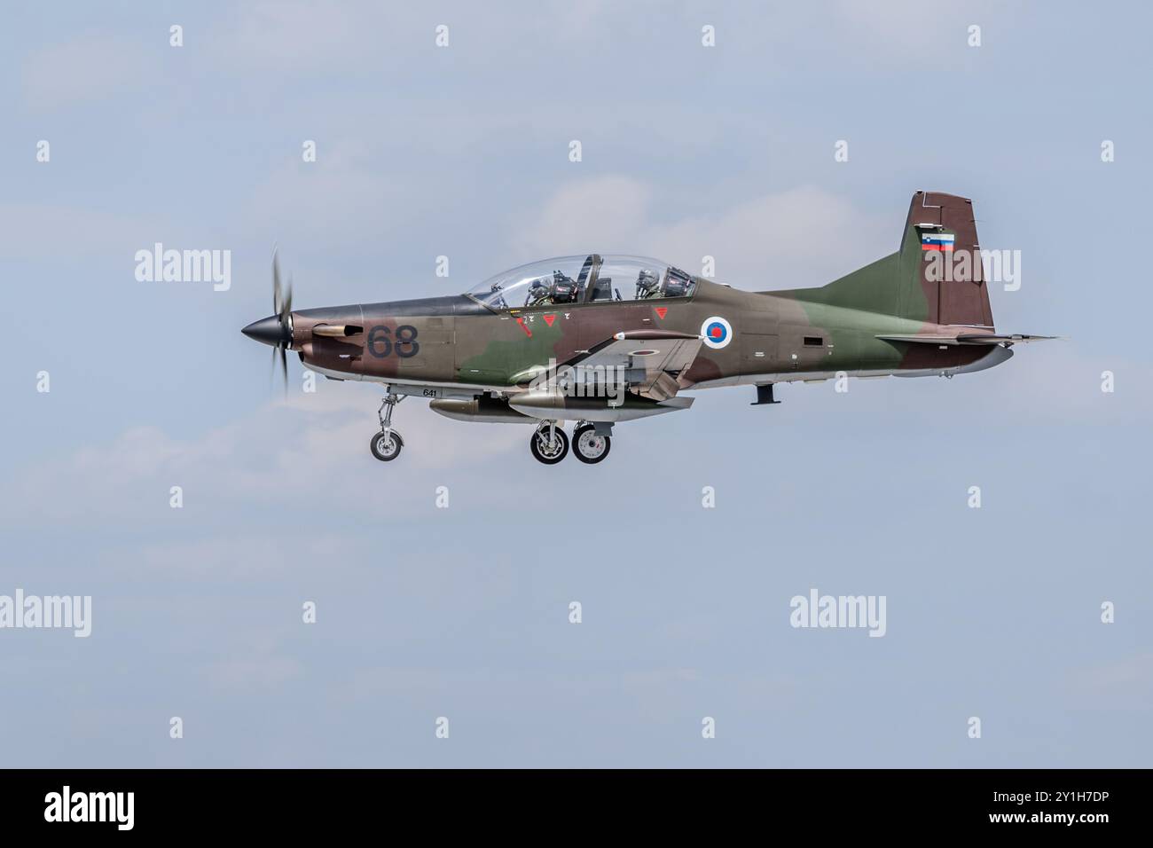Slovenian Air Force - Pilatus PC-9M, arriving at RAF Fairford to ...