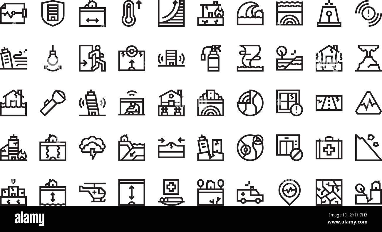 Earthquake icons High-Quality Vector Icons Collection with Editable ...