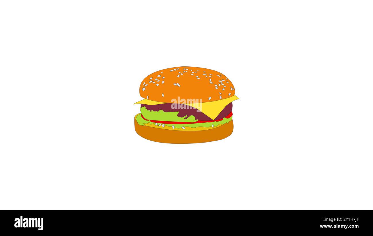 Cheeseburger with sesamo seeds Stock Photo - Alamy