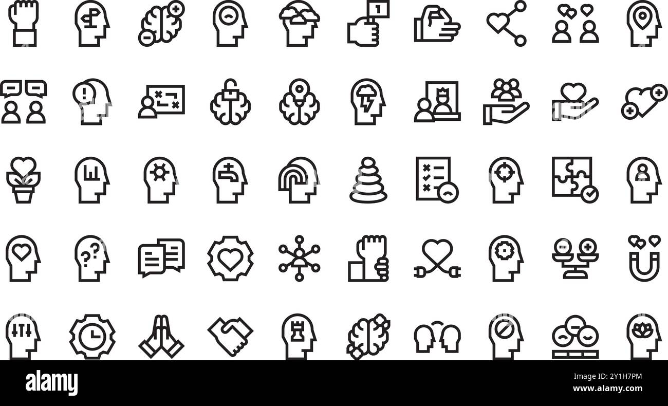 Emotional intelligence icons High-Quality Vector Icons Collection with ...