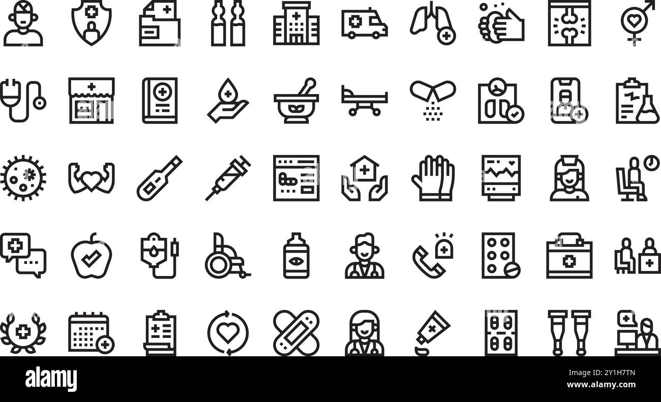 Medicine and healthcare icons High-Quality Vector Icons Collection with ...