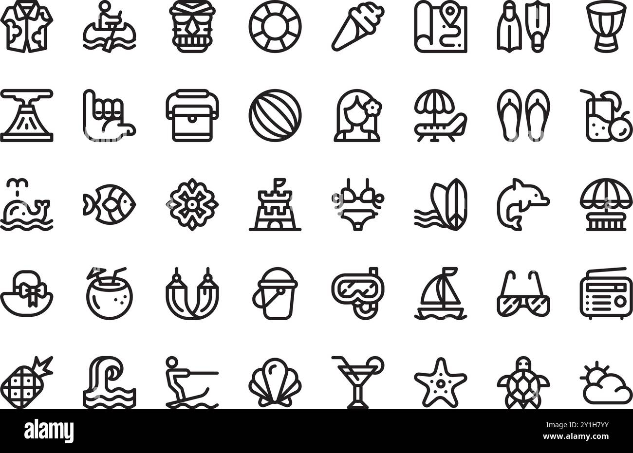 Hawaii icons High-Quality Vector Icons Collection with Editable Stroke ...