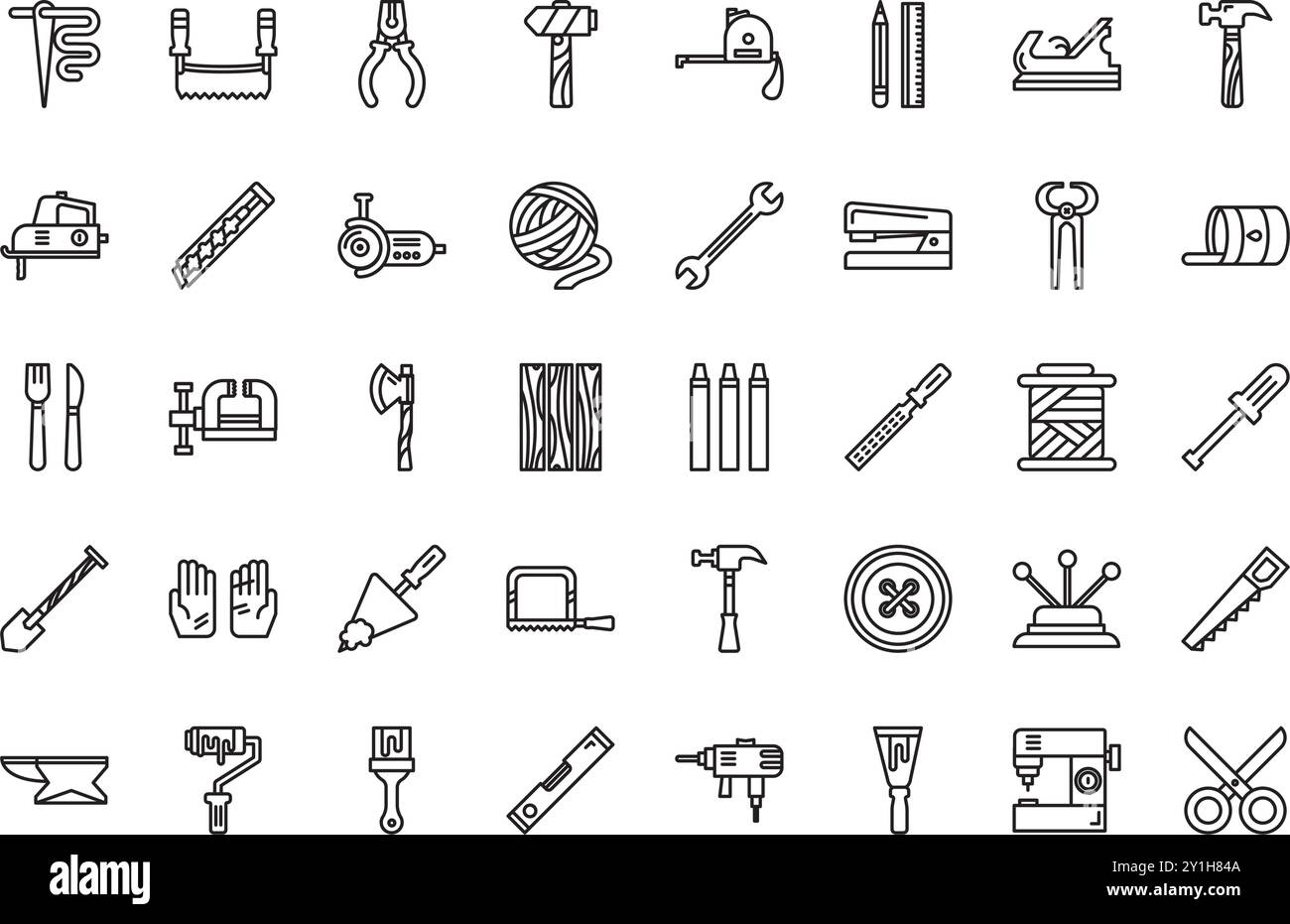 Crafting icons High-Quality Vector Icons Collection with Editable ...