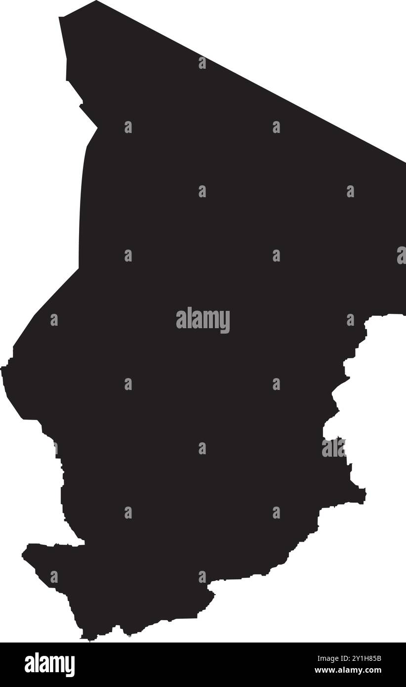 Chad map Black and White Stock Photos & Images - Alamy
