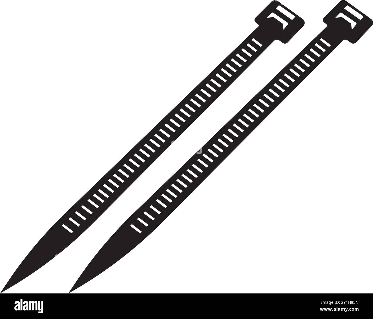 Cable tie black Stock Vector Images - Alamy