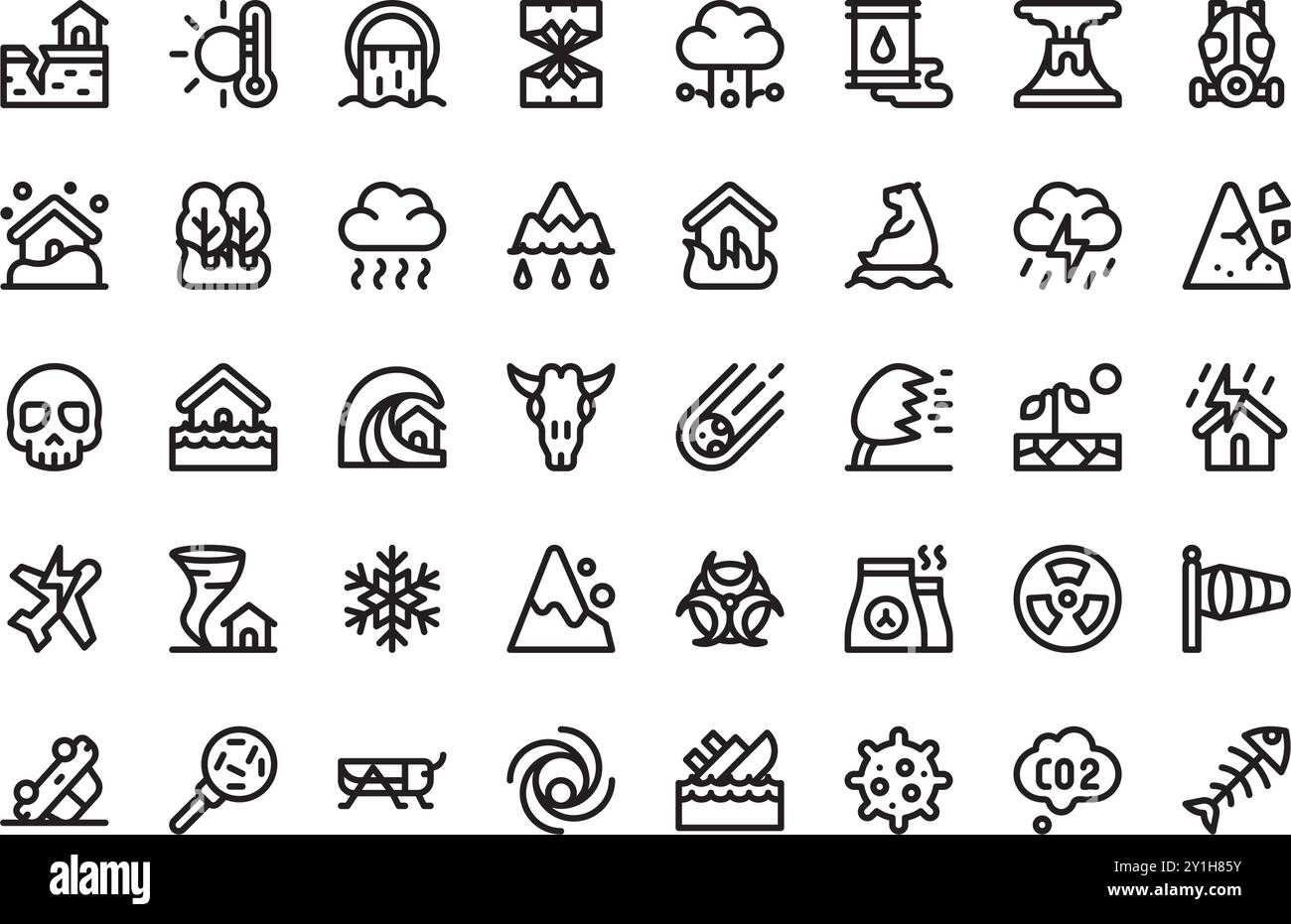 Natural disasters icons High-Quality Vector Icons Collection with ...