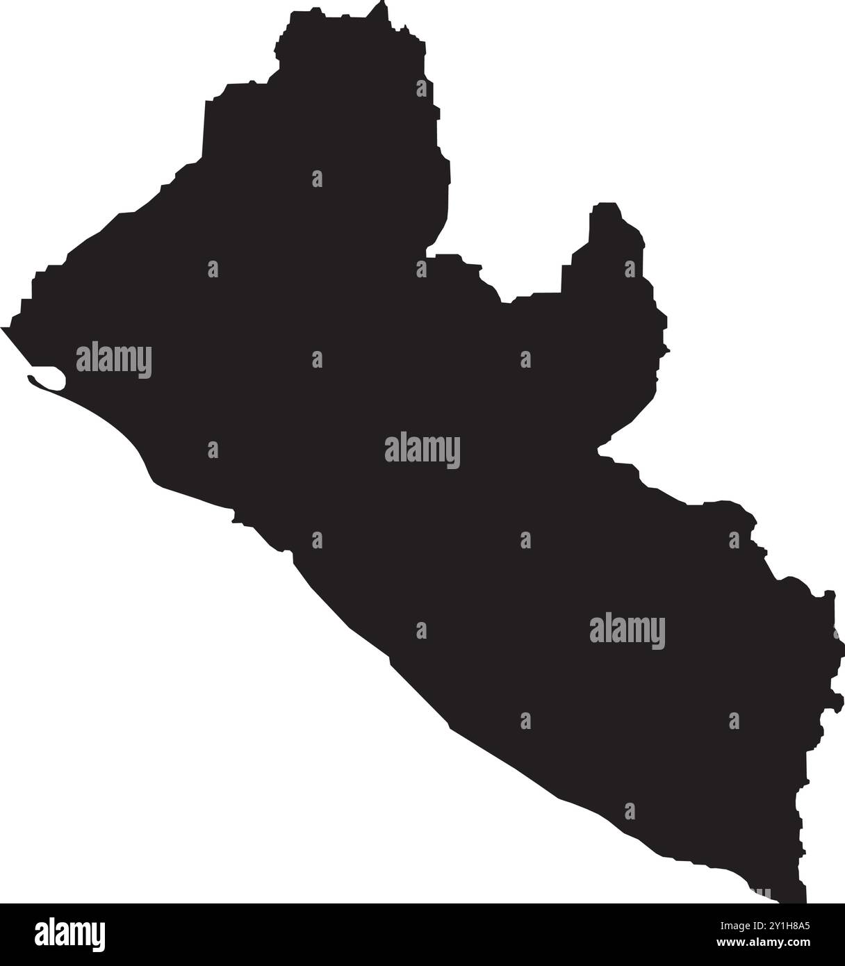 Liberia outline map hi-res stock photography and images - Alamy