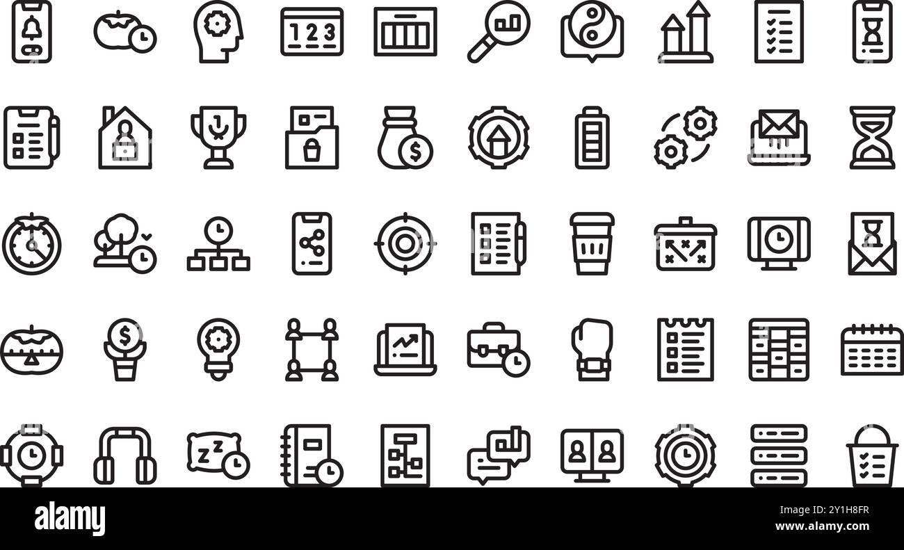 Productivity icons High-Quality Vector Icons Collection with Editable ...